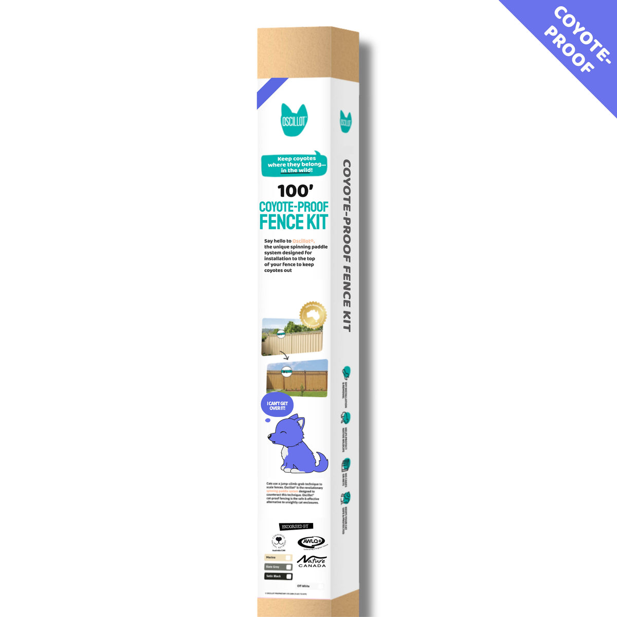 100' Dog Proof Fence Kit – Cat-Proof Fence Rollers | Oscillot® North ...